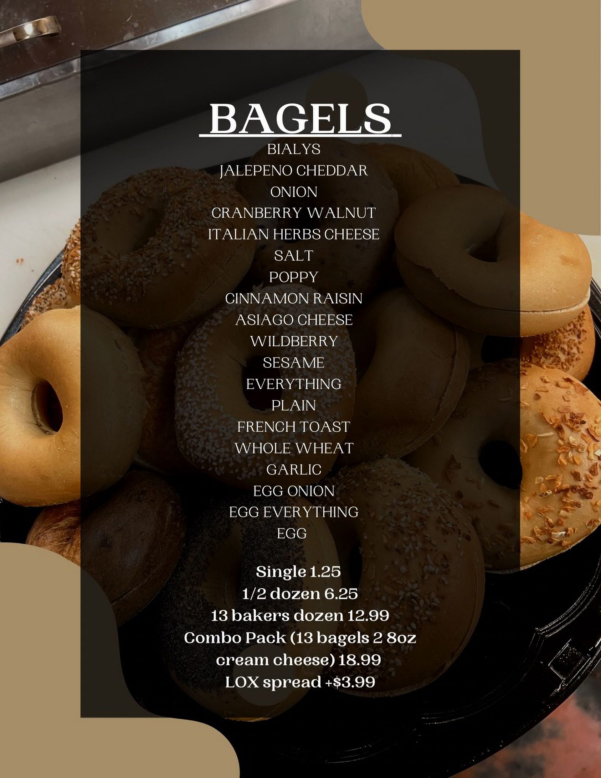 Menu – Bagels & Beyond
