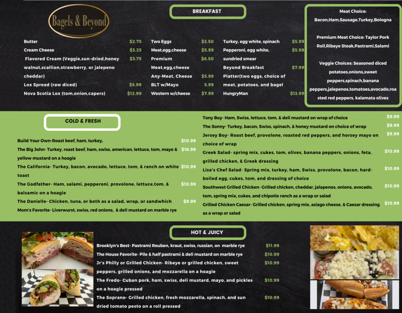 Menu – Bagels & Beyond